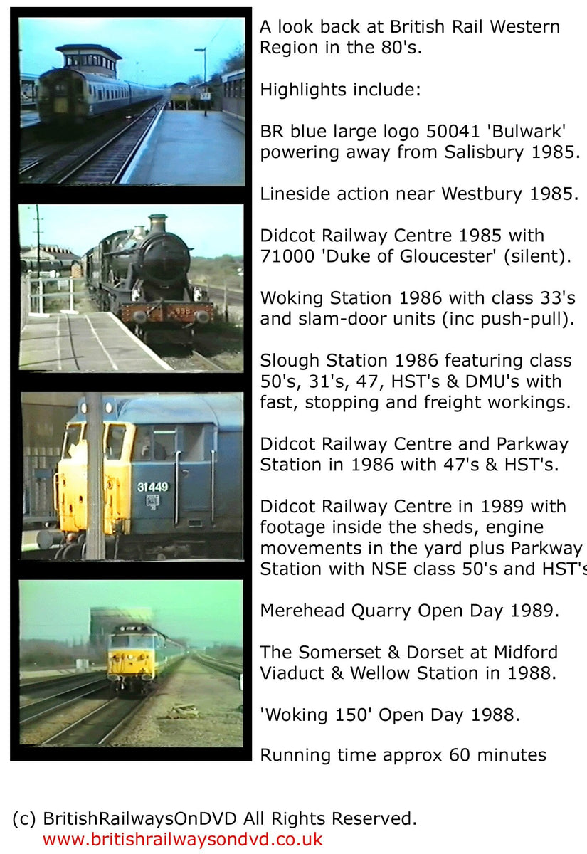 BR in the 1980s: Western Region - Railway DVD – British Railways TV